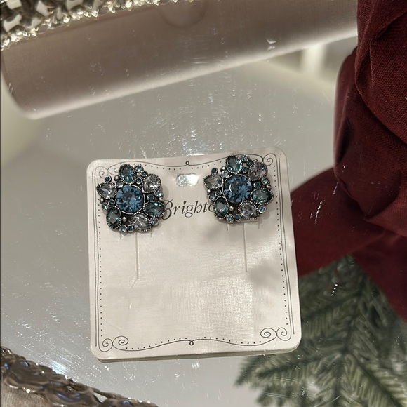 Brighton | Jewelry | Brighton Blue Floral Stud Earringsnew With Tags ...